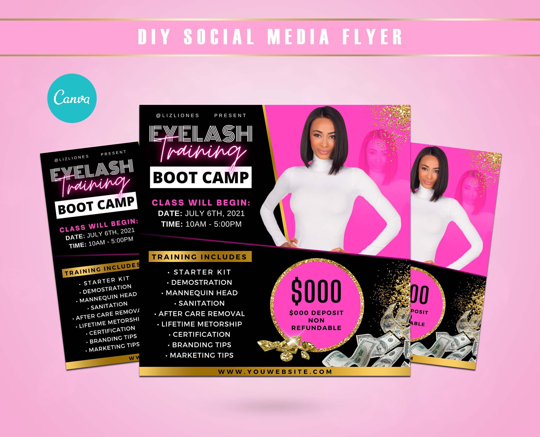 DIY Eyelash Extension Training Flyer, Lash Technician Flyer, Lash Class ...