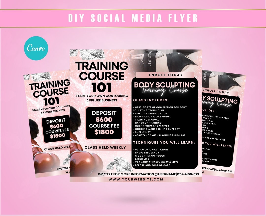 DIY Body Contouring Training Flyer - Body Contouring Academy - Social ...
