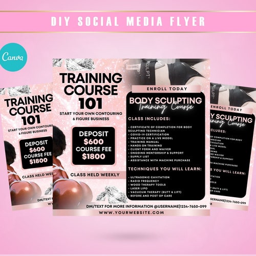DIY Body Contouring Training Flyer Body Contouring Academy - Etsy