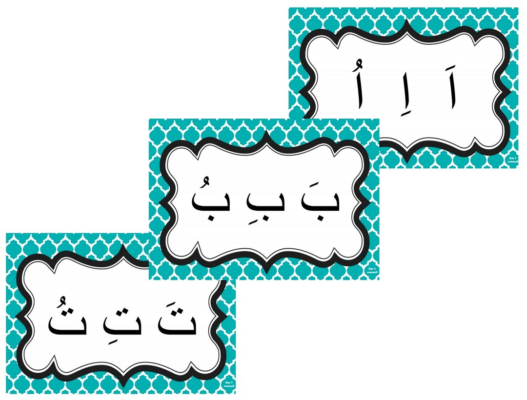 Arabic Alphabet Phonetics Flash Cards Fathah Kasrah Dammah - Etsy Canada