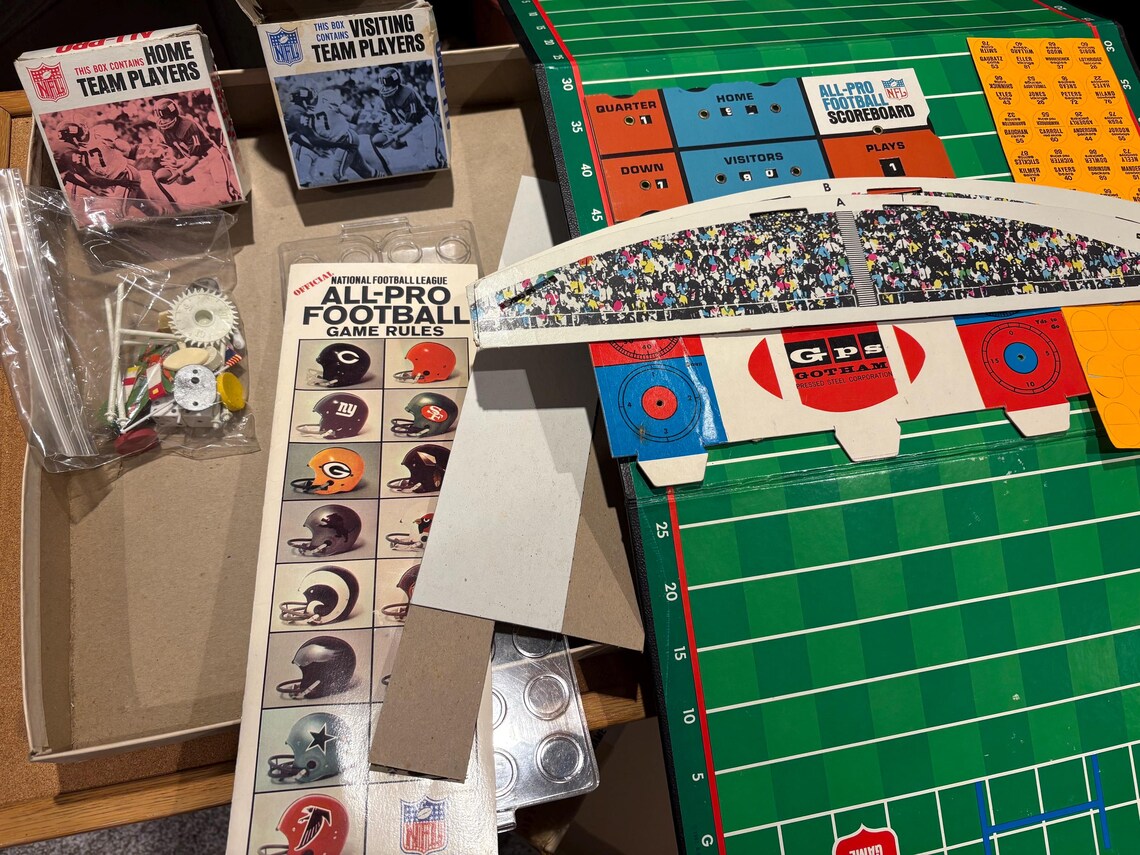 Vintage NFL Football Board Game - Etsy