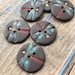 Dragonfly Artisan Buttons-hand-painted Dragonfly Buttons-pottery Button ...