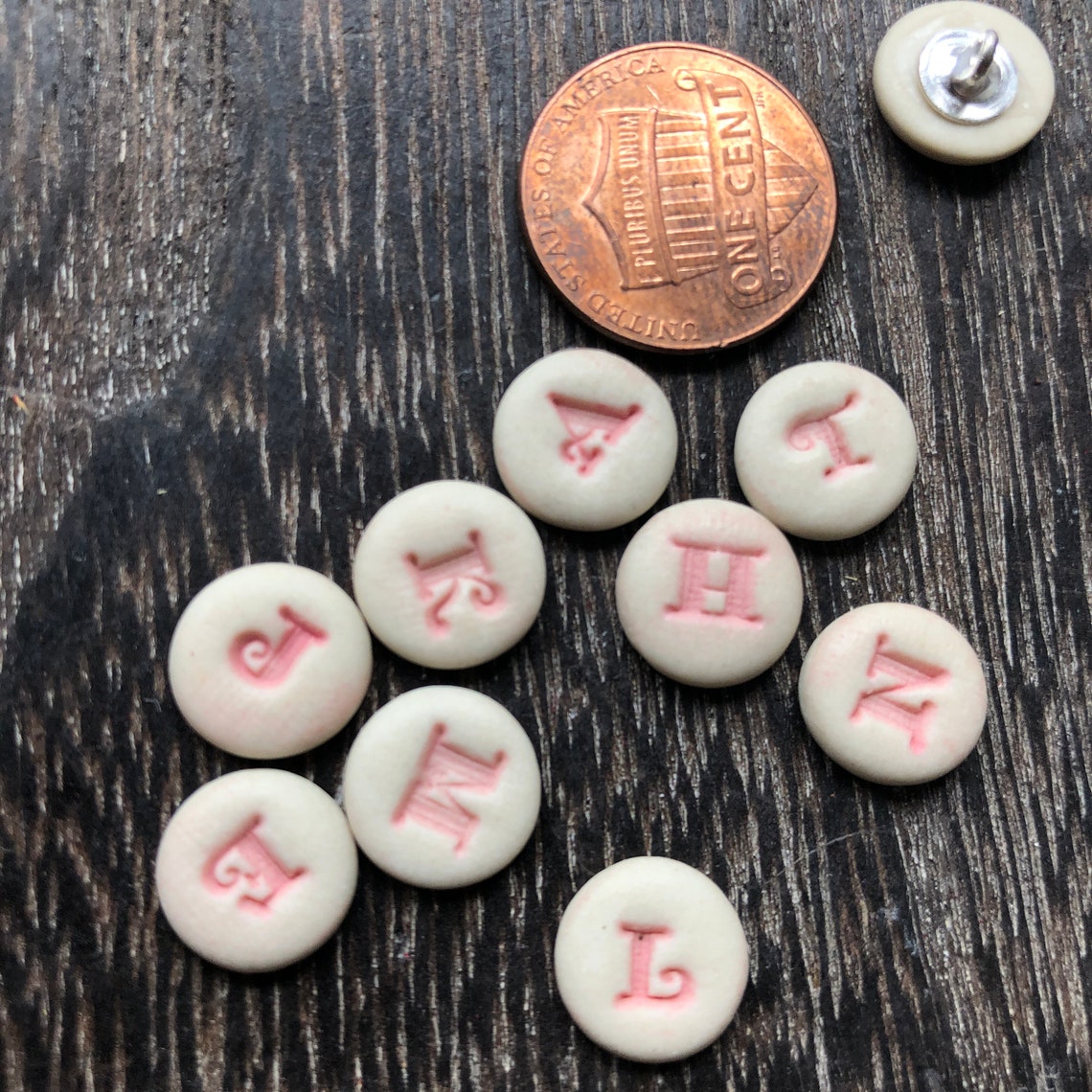 Porcelain Letter Buttons-artisan Buttons-alphabet Button-baby | Etsy