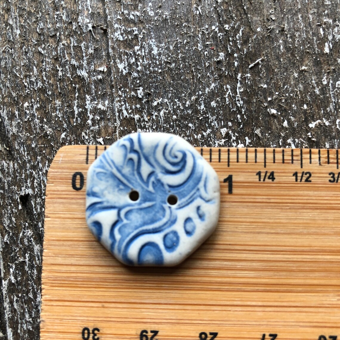 Delft Octagon Porcelain Buttons-delft Buttons-artisan Buttons-porcelain ...