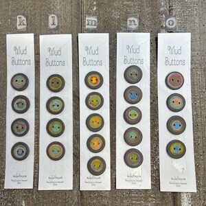 Joyful Artisan Buttons-hand-painted Buttons-pottery Button--ceramic ...