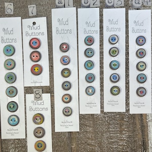 Joyful Artisan Buttons-hand-painted Buttons-pottery Button--ceramic ...