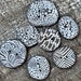 Pica Black Clay and White Pottery Buttons-statement Button-feature ...