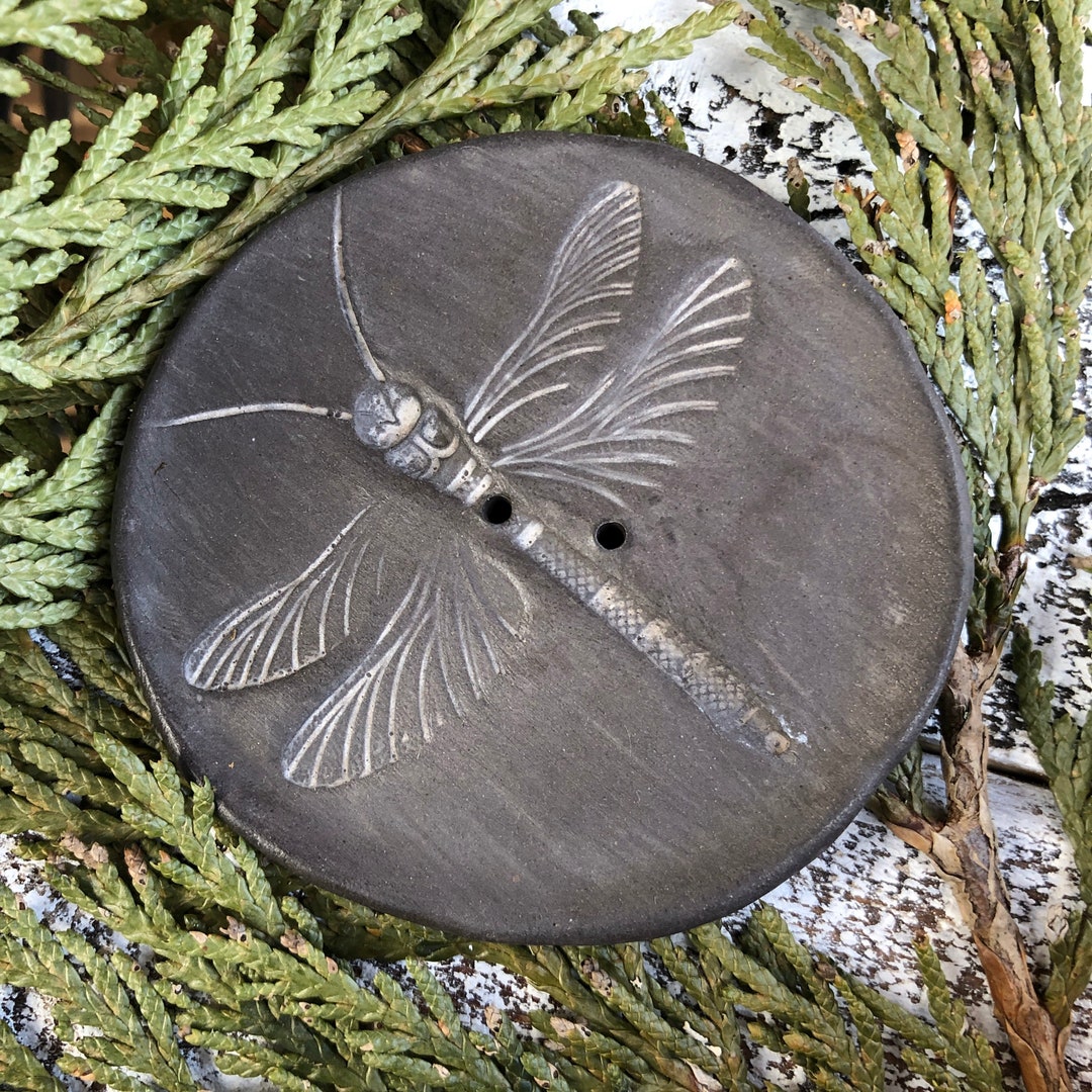 Large Handmade Dragonfly Button-artisan Ceramic Button-handmade Button ...