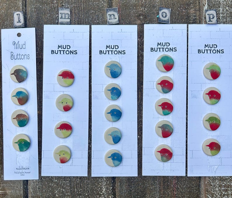 Various Flock of Bird Sets-1 Inch 25mm Handpainted Porcelain Button ...