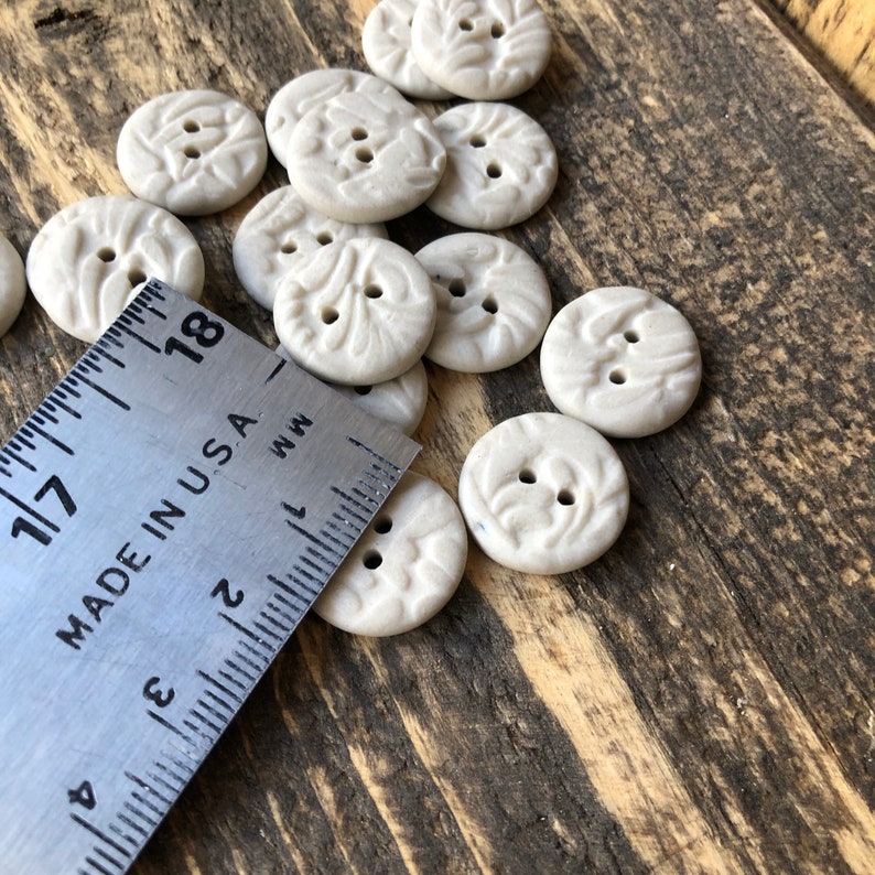 Ivory Porcelain Artisan Buttons-sets of 6/7-handmade - Etsy