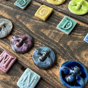 Bee Button-artisan Button-handcrafted Button-pottery Button-ceramic ...