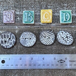 Pica Black Clay and White Pottery Buttons-statement Button-feature ...