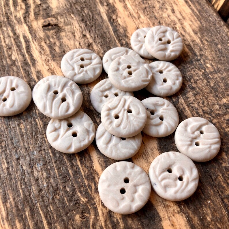 Ivory Porcelain Artisan Buttons-sets of 6/7-handmade | Etsy