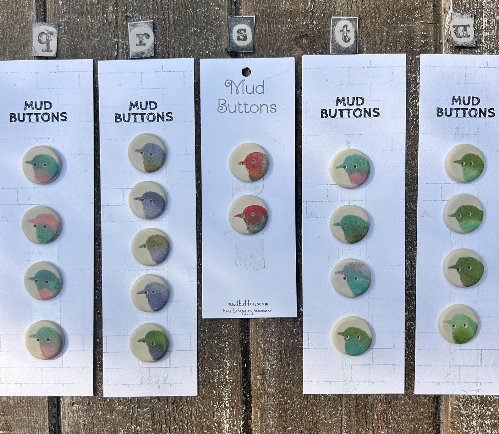 Various Flock of Bird Sets-1 Inch 25mm Handpainted Porcelain Button ...