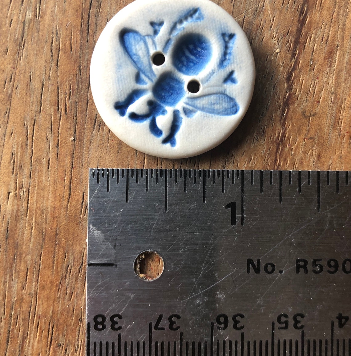 Delft Bee Porcelain Artisan Round Buttons-bee Buttons-buttons -handmade ...
