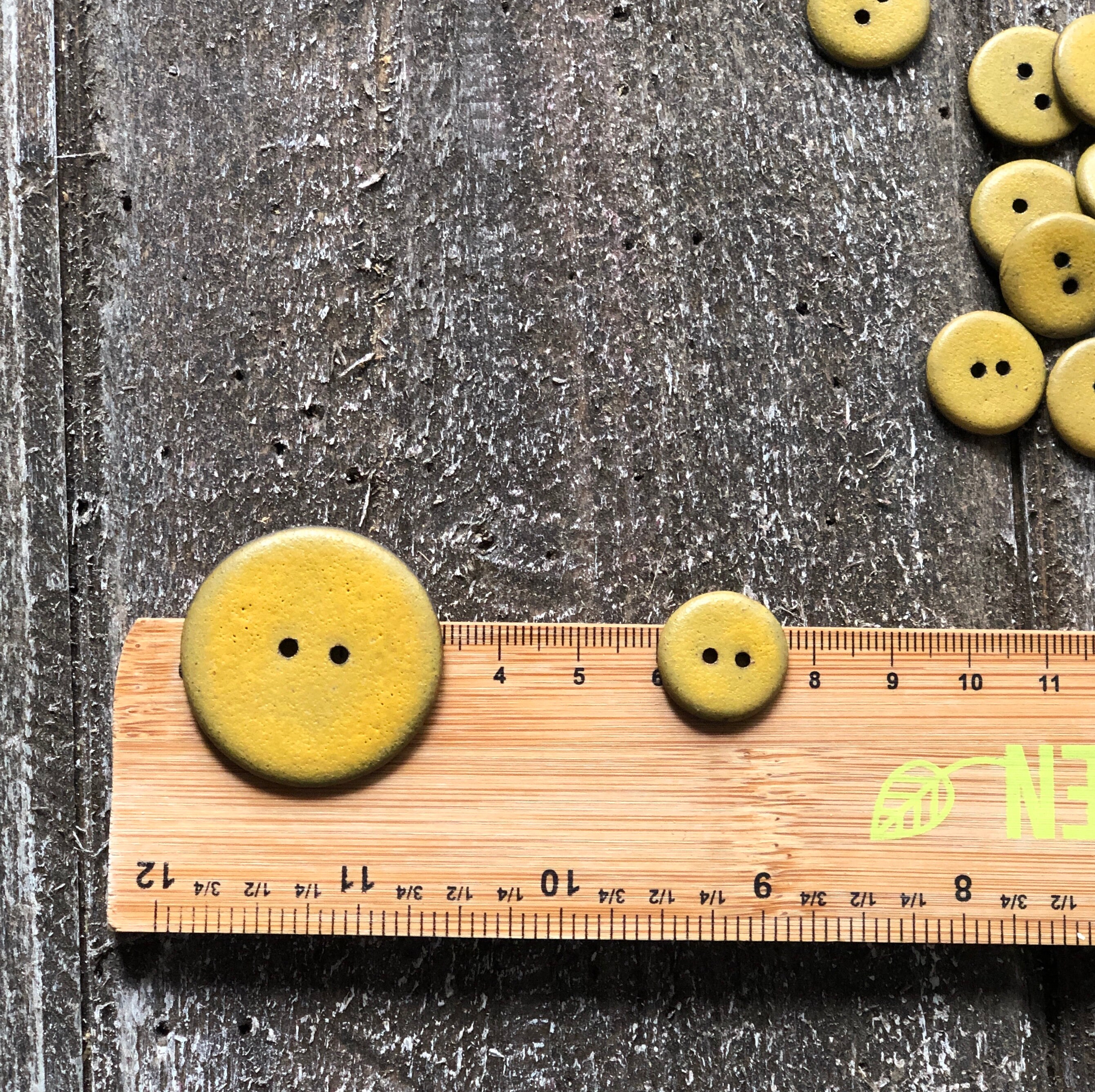 Vibrant Mustard Buttons-ceramic Button-artisan Button-handmade | Etsy