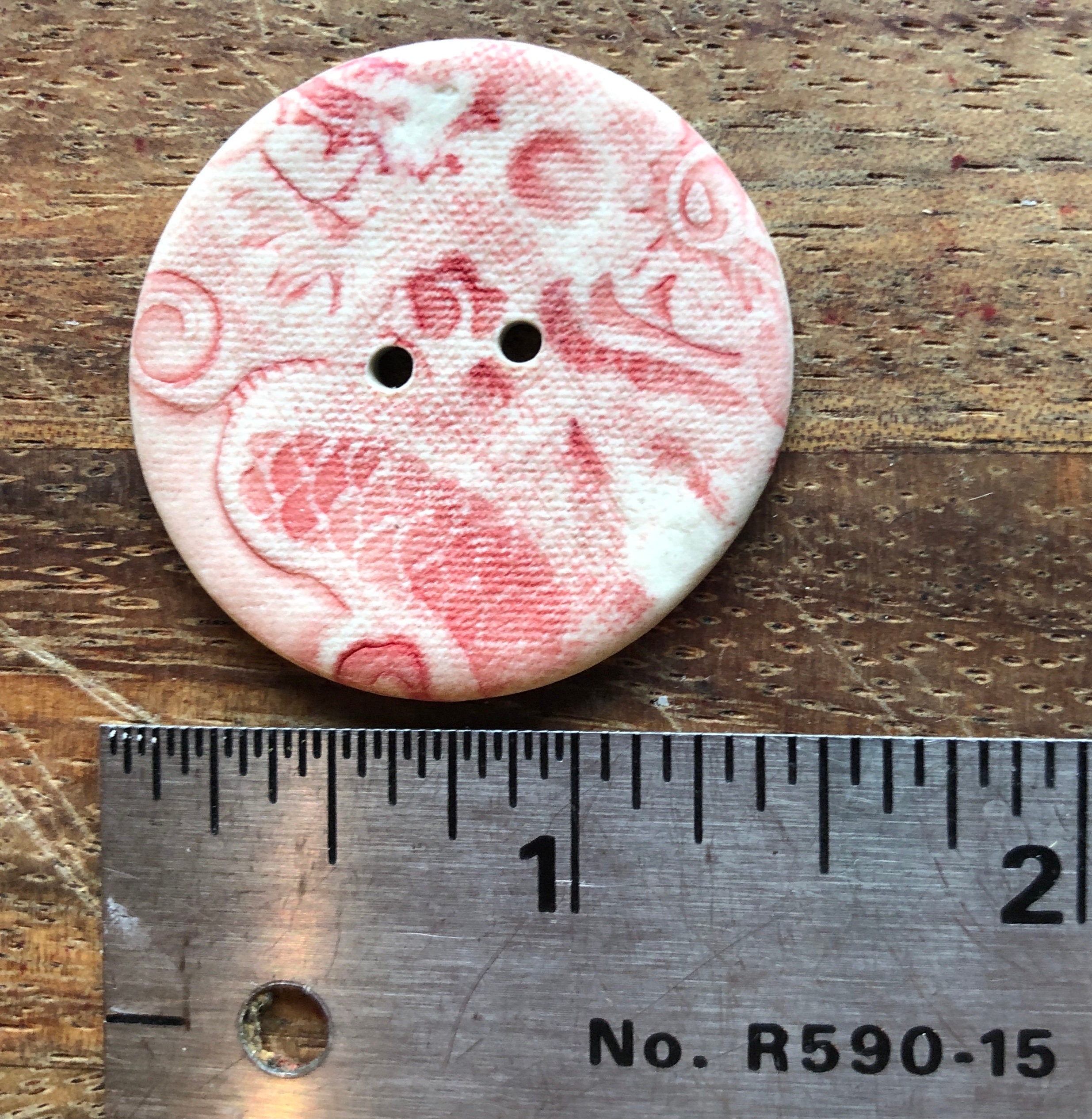 Set of 3 Large Red Dragon Scale Porcelain Buttons-Artisan Buttons ...