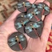 Dragonfly Artisan Buttons-hand-painted Dragonfly Buttons-pottery Button ...