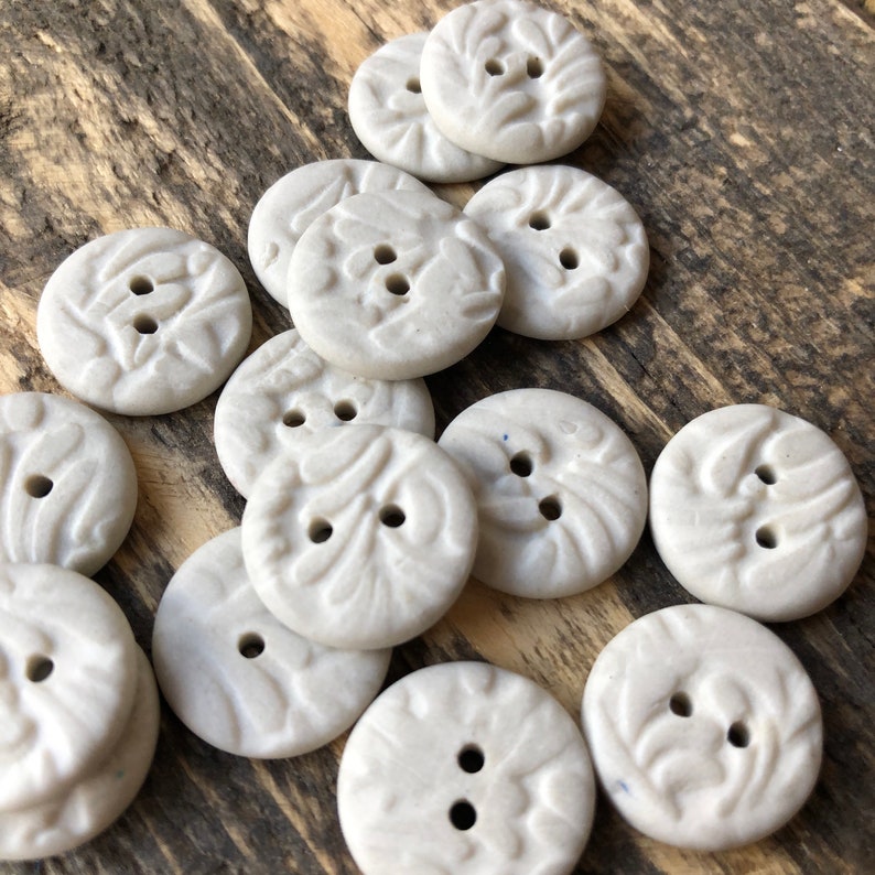 Ivory Porcelain Artisan Buttons-sets of 6/7-handmade | Etsy