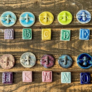 Bee Button-artisan Button-handcrafted Button-pottery Button-ceramic ...