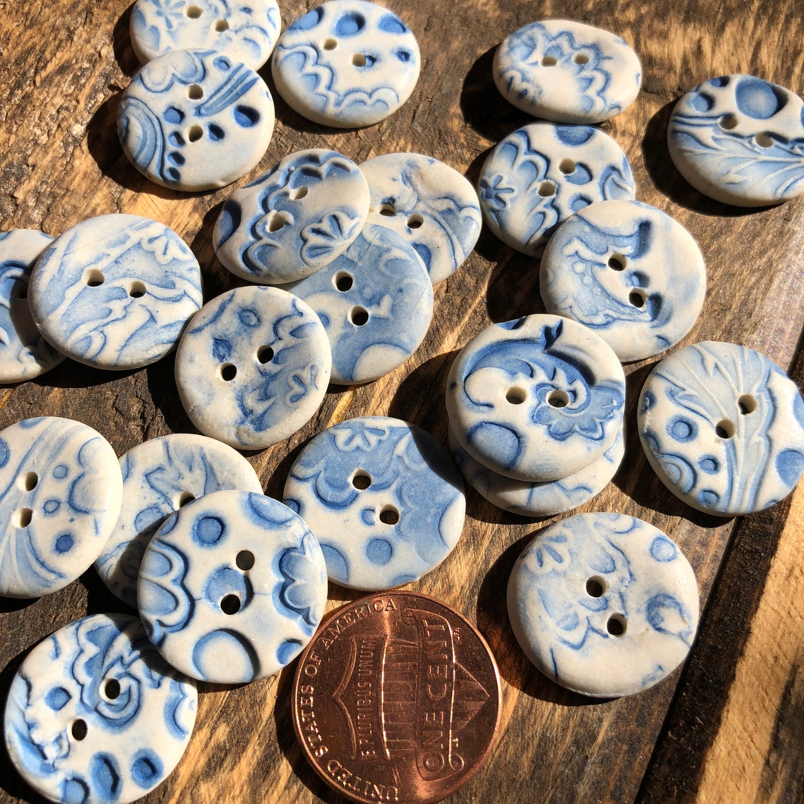 Delft Porcelain Buttons-artisan Buttons-pottery | Etsy