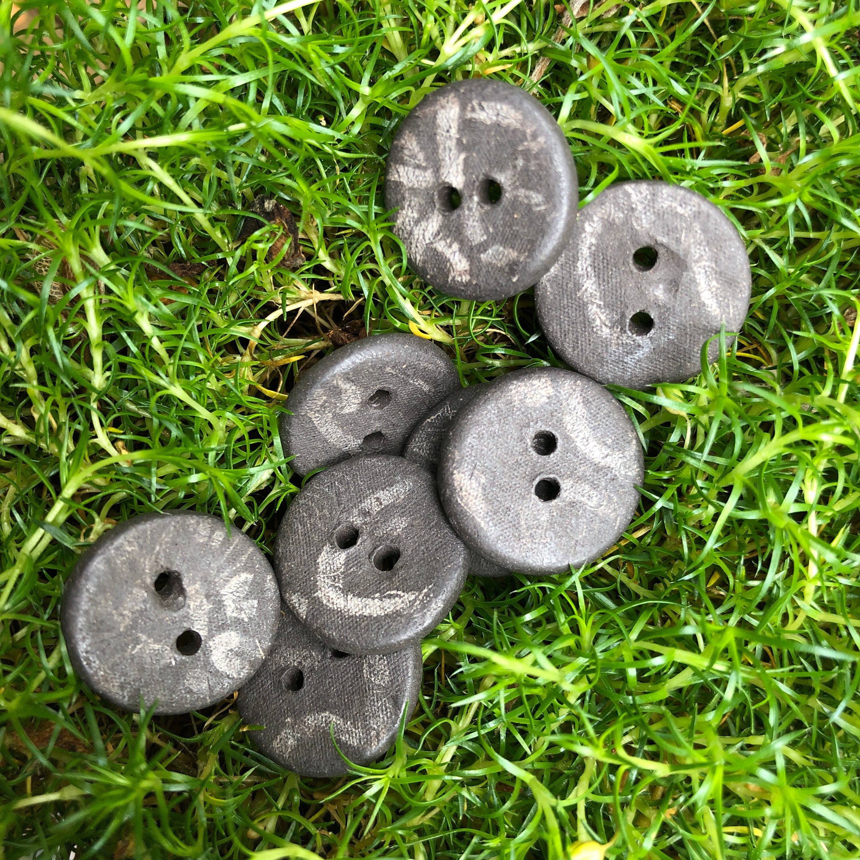 8 Raven Handmade Buttons-artisan buttons-hand painted buttons-Black ...