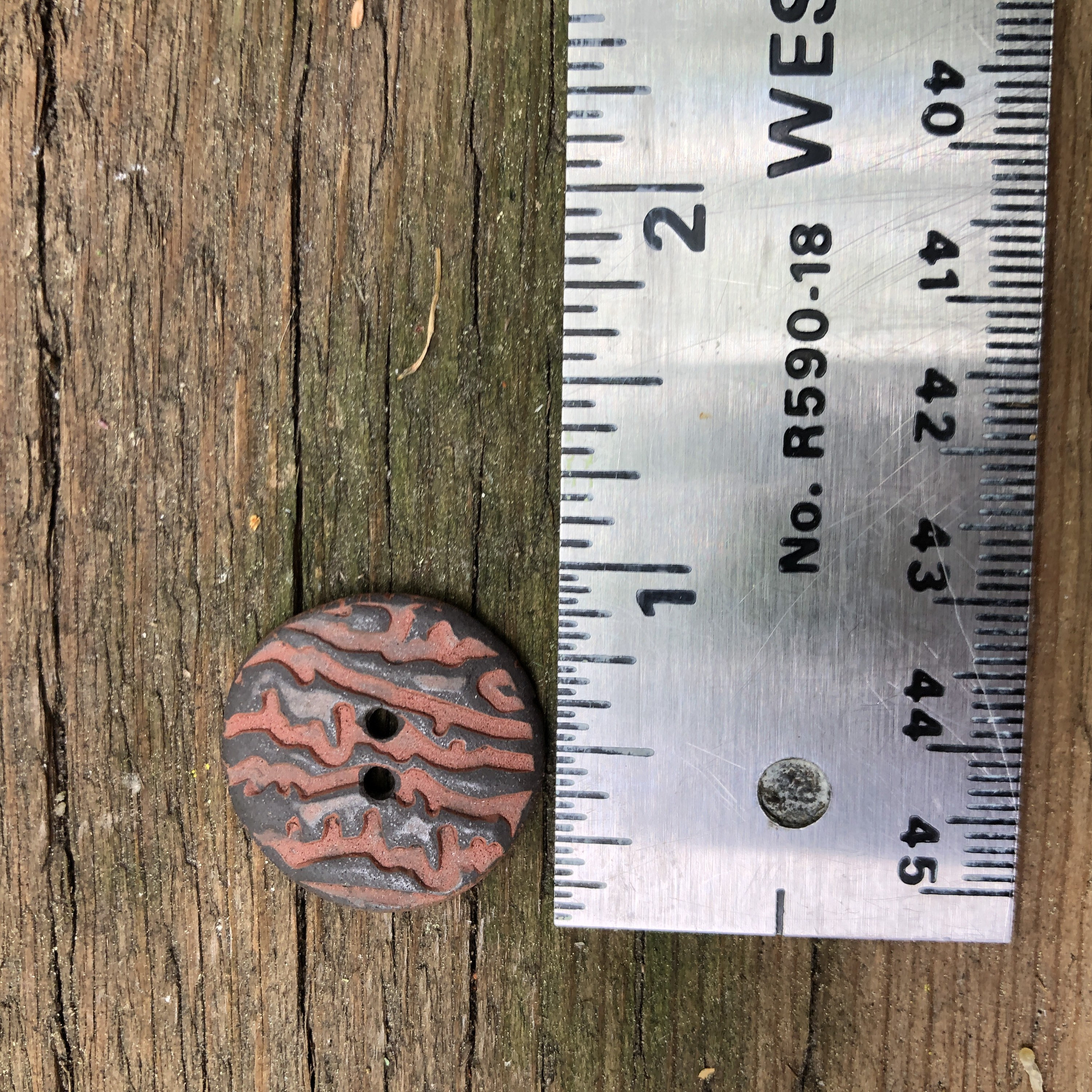 5 Twig Rust Artisan Buttons-handmade buttons-pottery buttons-knitting ...