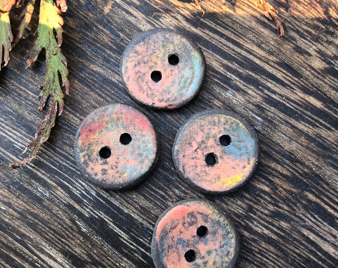 Daybreak Handpainted Artisan Pottery Buttons-handpainted Buttons ...