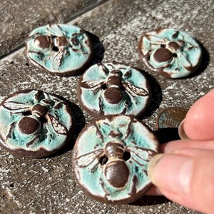 Ancient Bee Artisan Button- Bee Button-handmade Button-pottery Button ...