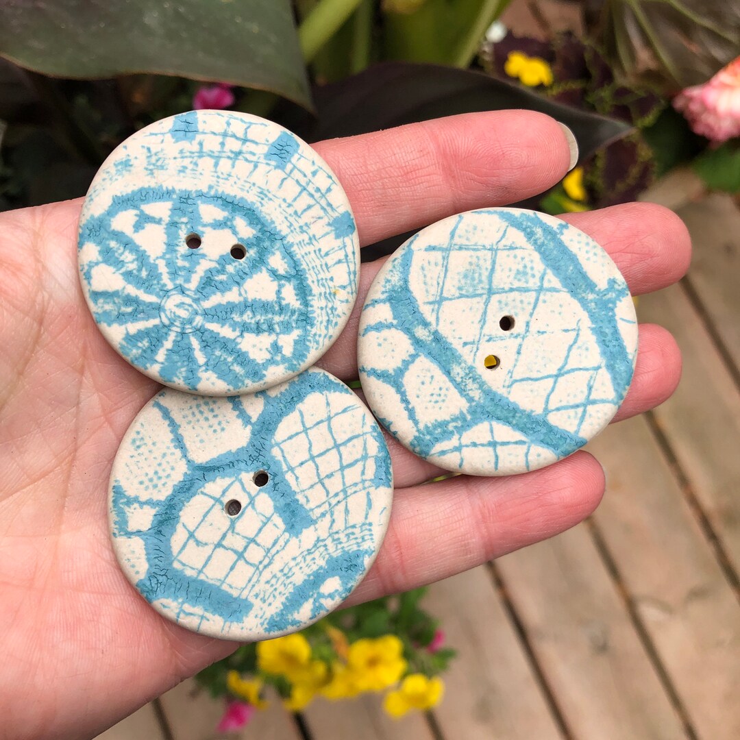 Turquoise Lace Buttons- - Etsy