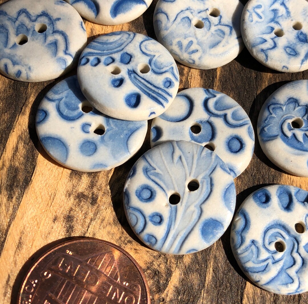 Delft Porcelain Buttons-artisan Buttons-pottery Buttons-washable ...