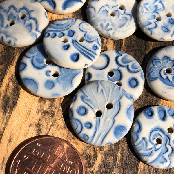 Porcelain Buttons - Etsy