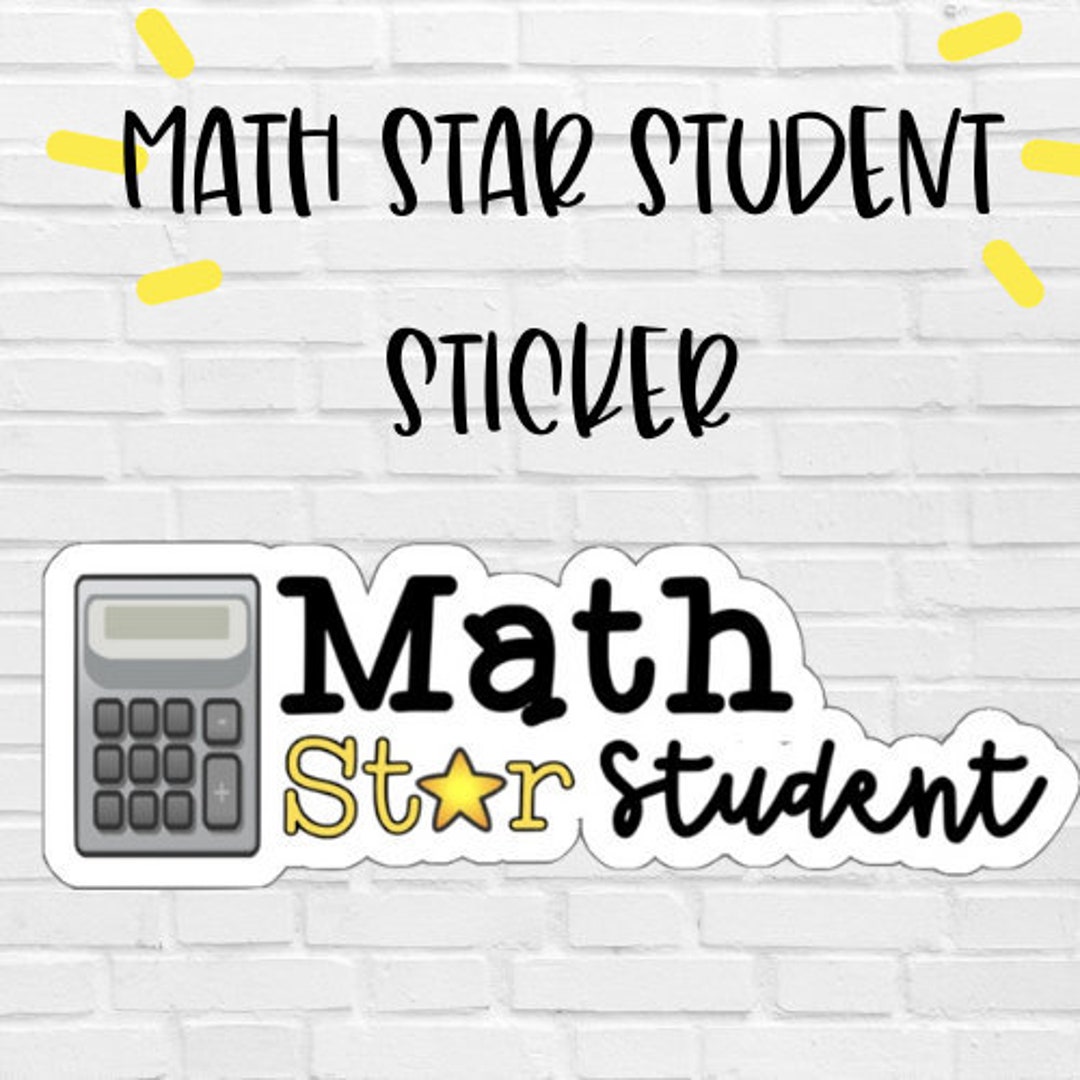 Math STAR Student Sticker - Etsy
