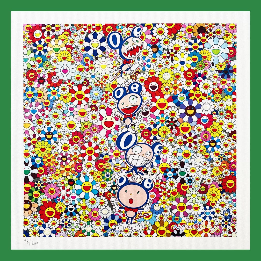TAKASHI MURAKAMI Lithograph 30 X 30 Cm, After, Free and Fast Shipping ...