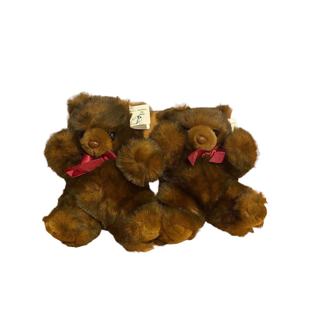 2 Vintage Purr-fection by MJC Teddy Bear Plush Baby Cinnamon - Etsy
