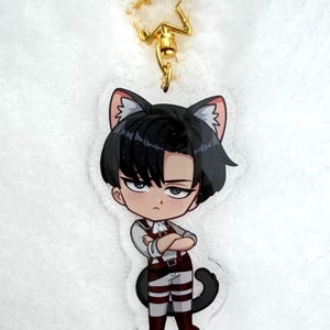 Acrylic Levi Ackerman Keychain - Etsy