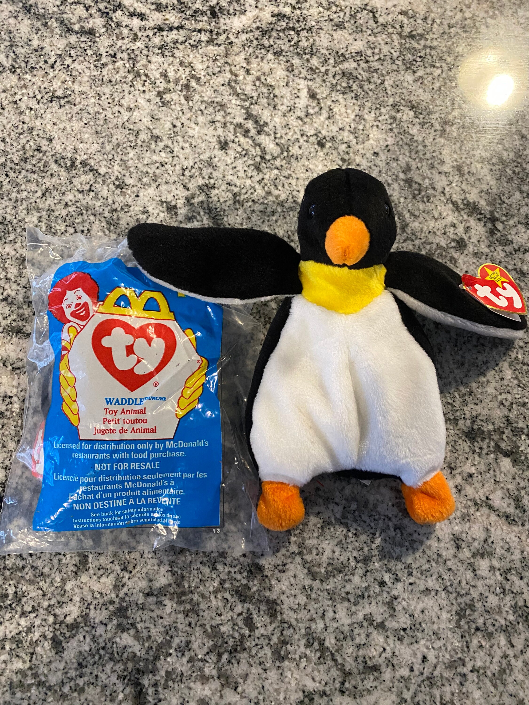 Waddle the Penguin PVC Beanie Baby - Etsy España