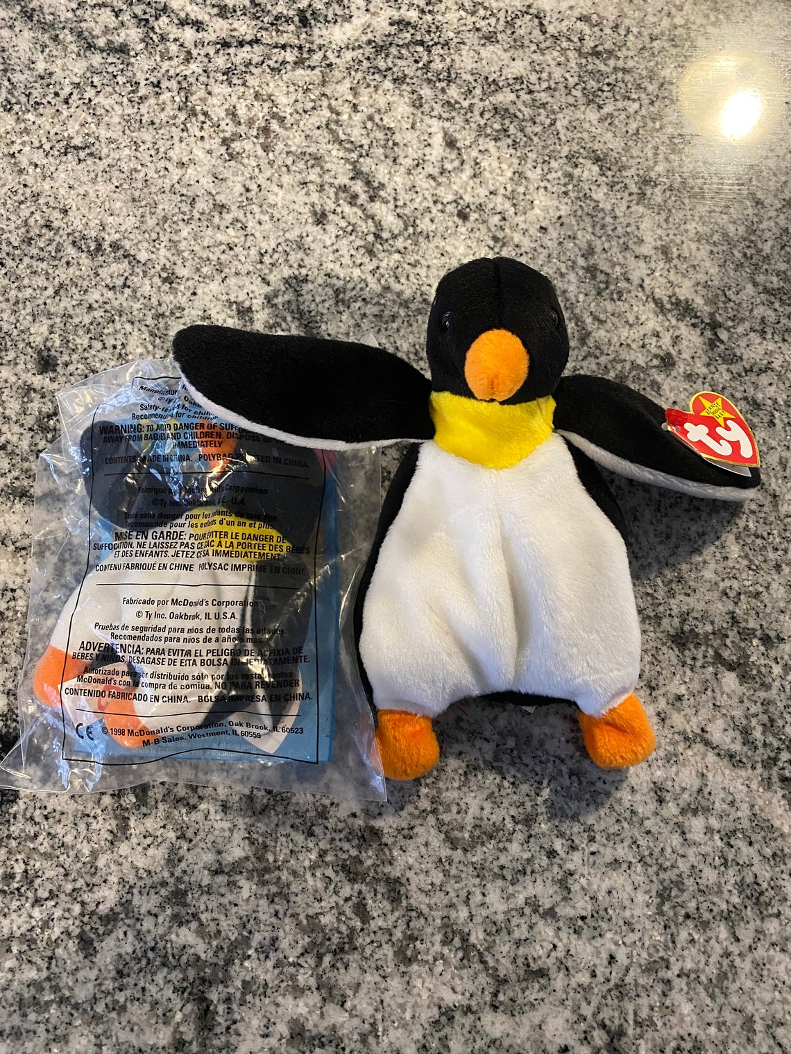 Waddle the Penguin PVC Beanie Baby - Etsy España