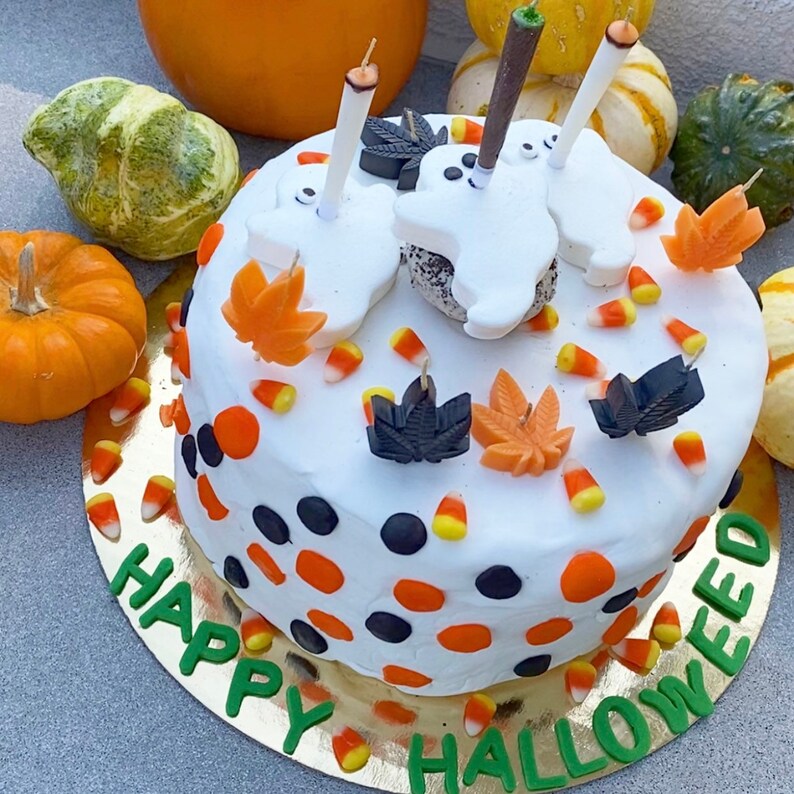 420 Novelty Joint and Hemp Leaf Soy Wax Cake Candles | Etsy