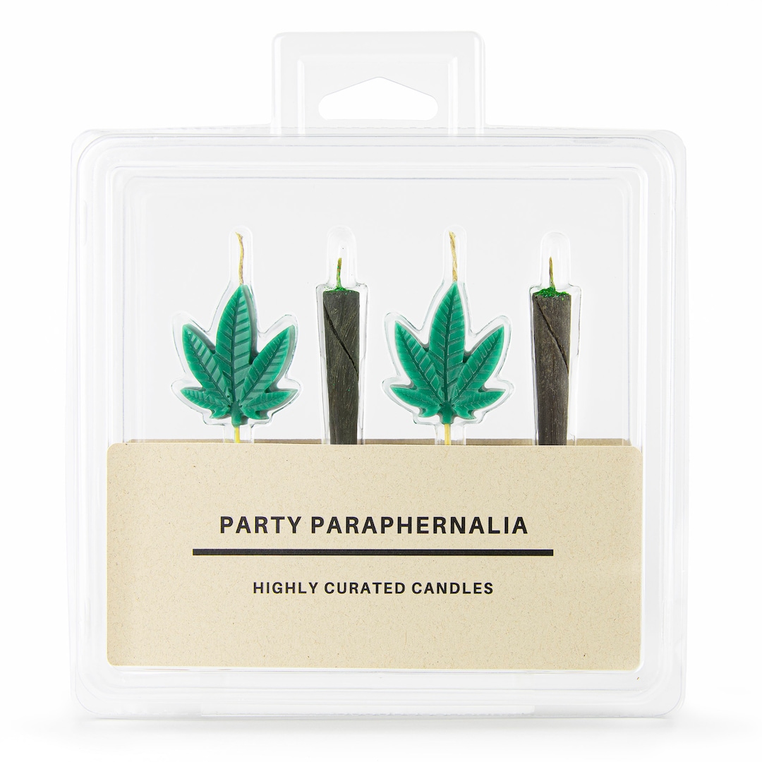 420 Novelty Blunt and Weed Leaf Cake Topper Candles - Etsy