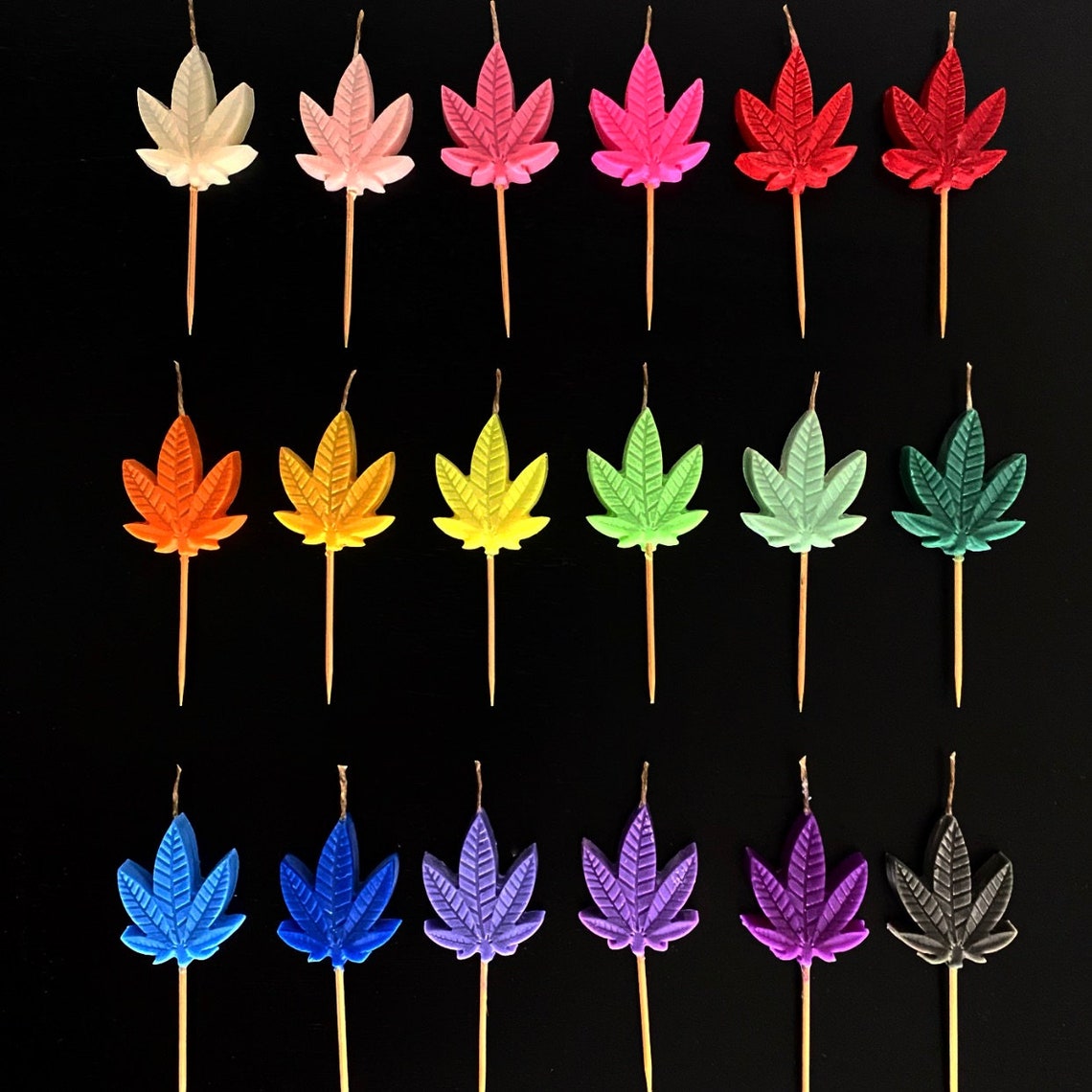 420 Novelty Joint and Hemp Leaf Soy Wax Cake Candles | Etsy