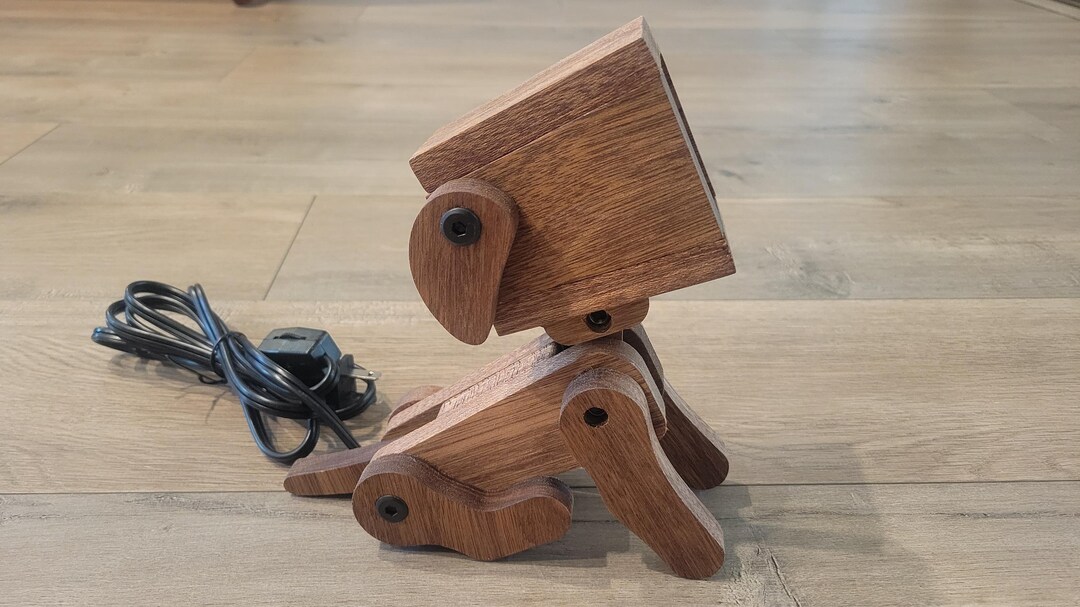 Wooden Dog Lamp Mini - Etsy