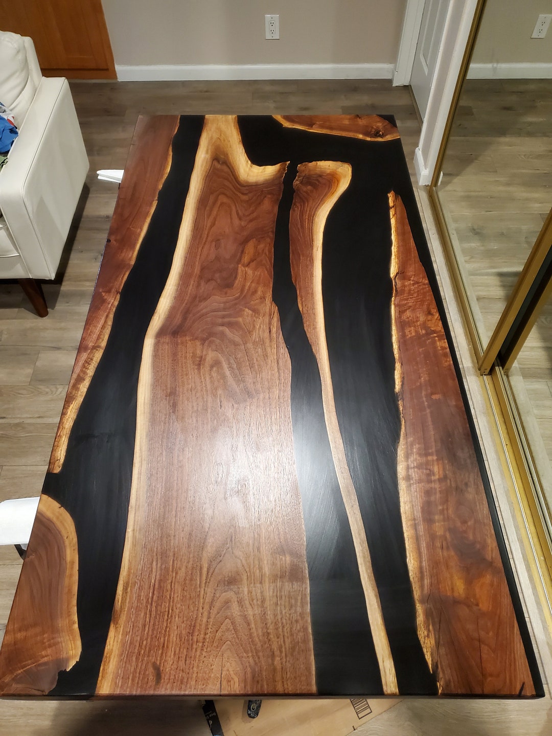 Black Walnut Epoxy Dining Table - Etsy