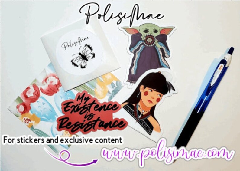 Native American Girl Sticker Pueblo Indigenous Artist Gift - Etsy