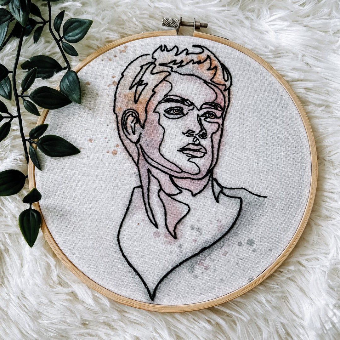 Edward Cullen Line Art Embroidery, Book Accurate Original Character ...