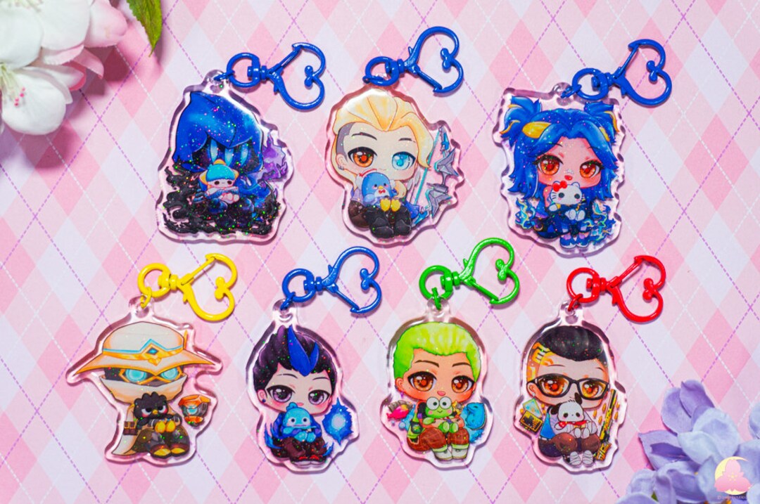 SERIES 1: Valo Agent and Plushie, Cute Keychain, Kawaii Keychains, Gift ...