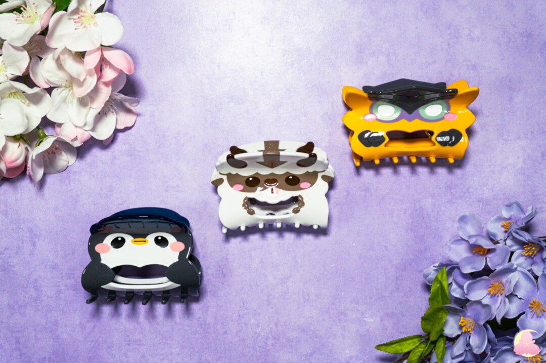 Cute Valo and Avata Kawaii Hair Clips, Hair Claws, Acetate Hair Claw ...