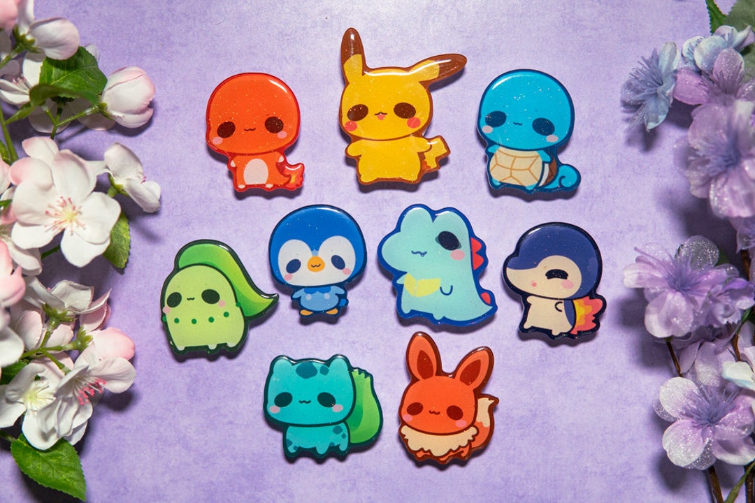V.6 Cute Animal Charm Grips/ Kawaii / Acrylic / Glitter Acrylic Grips ...