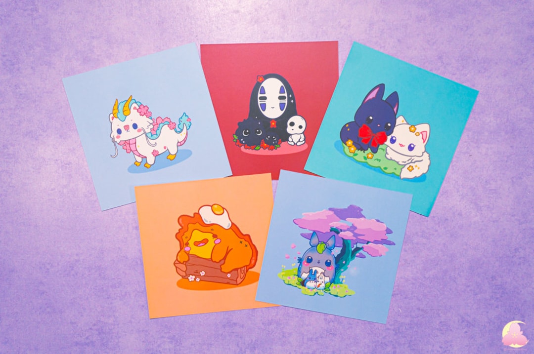 Small 4"x4" Print | Letter | Display Print | Kawaii Gifts | Decorative ...