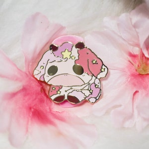 Cow Enamel Pin, Cute Enamel Pin, Strawberry Cow, Star Cow, Sun Cow ...